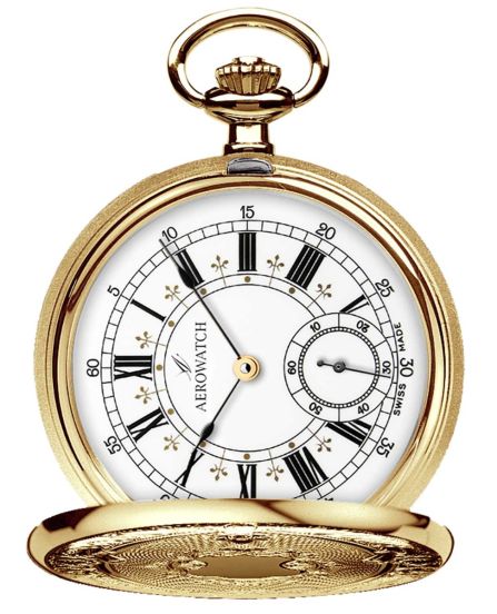 Aerowatch Savonnettes Silvered Gold Plated 55629 J501 55629 J501