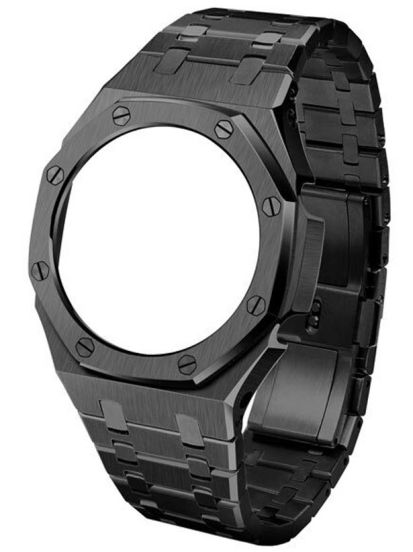 Unofficial Metal Mod for CasiOak - Black Steel {{material}} GA2100-mod--B