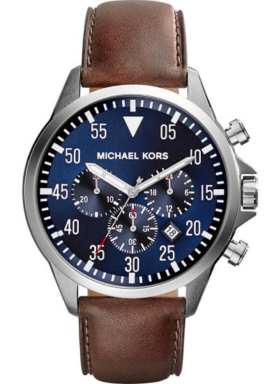 Leather michael kors watch store
