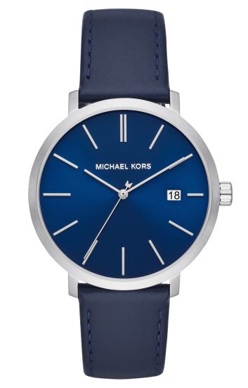 Michael kors men's leather watch store