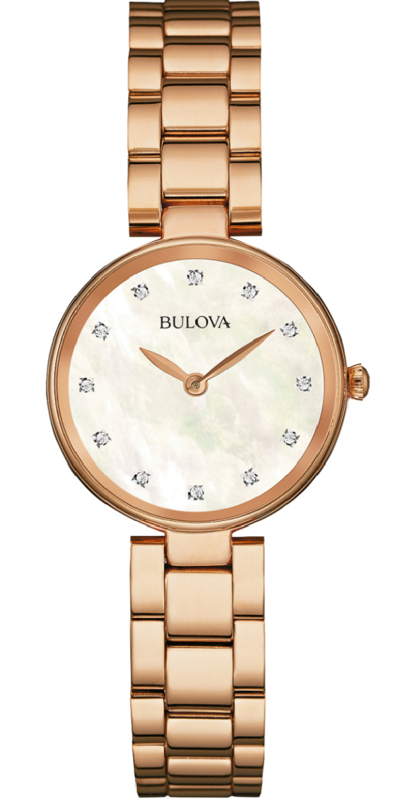 Bulova Ladies Rose Gold Watch 97S111