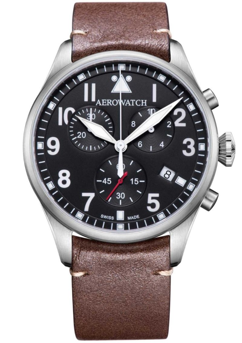 Aerowatch Les Grandes Classiques Chrono Quartz Pilot A 79990 AA03 A 79990 AA03