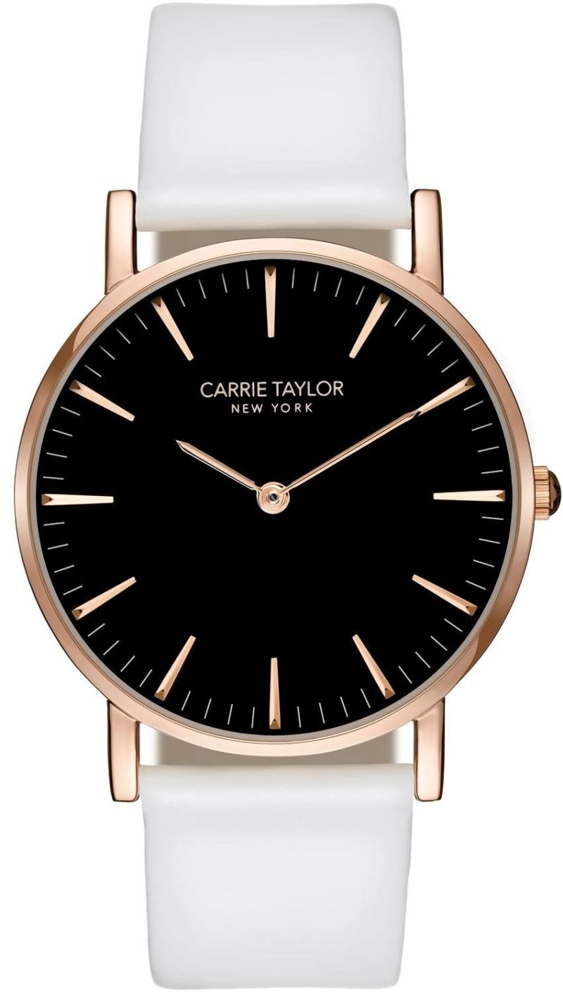 Carrie Taylor Lexington Rosegold/Black White Leather