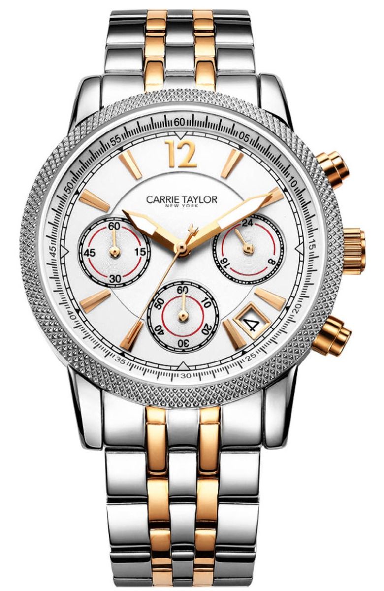 Carrie Taylor Two-Tone Boyfriend Lexington Chronograph CTW1303 CTW1303