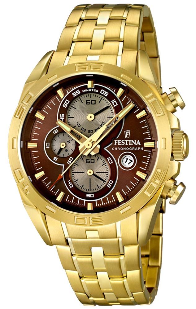 Festina Gold Brown Chronograph F16656/4 - RIP