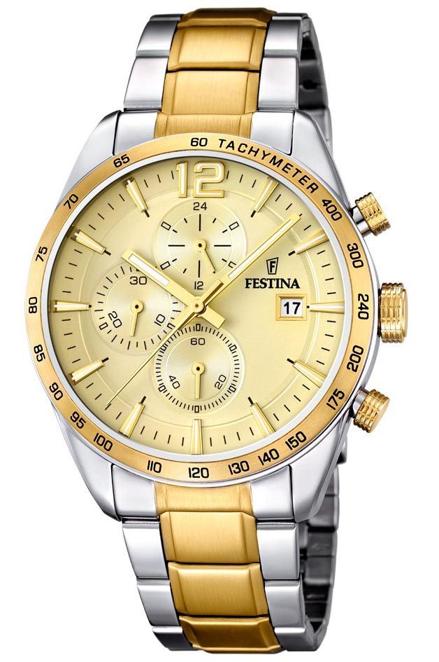 Festina Steel Gold Gold Chronograph F16761/1 - RIP