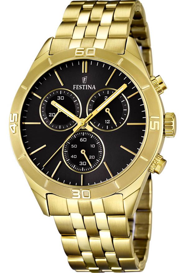 Festina Gold Black Chronograph F16764/3 - RIP