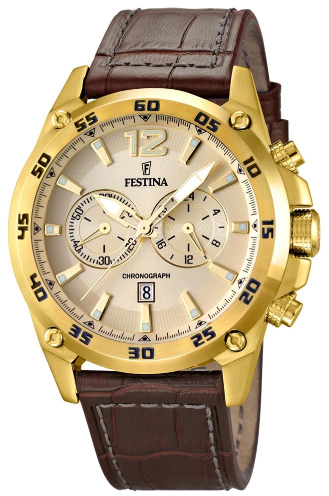 Festina Gold Leather Chrono F16880/1 - RIP
