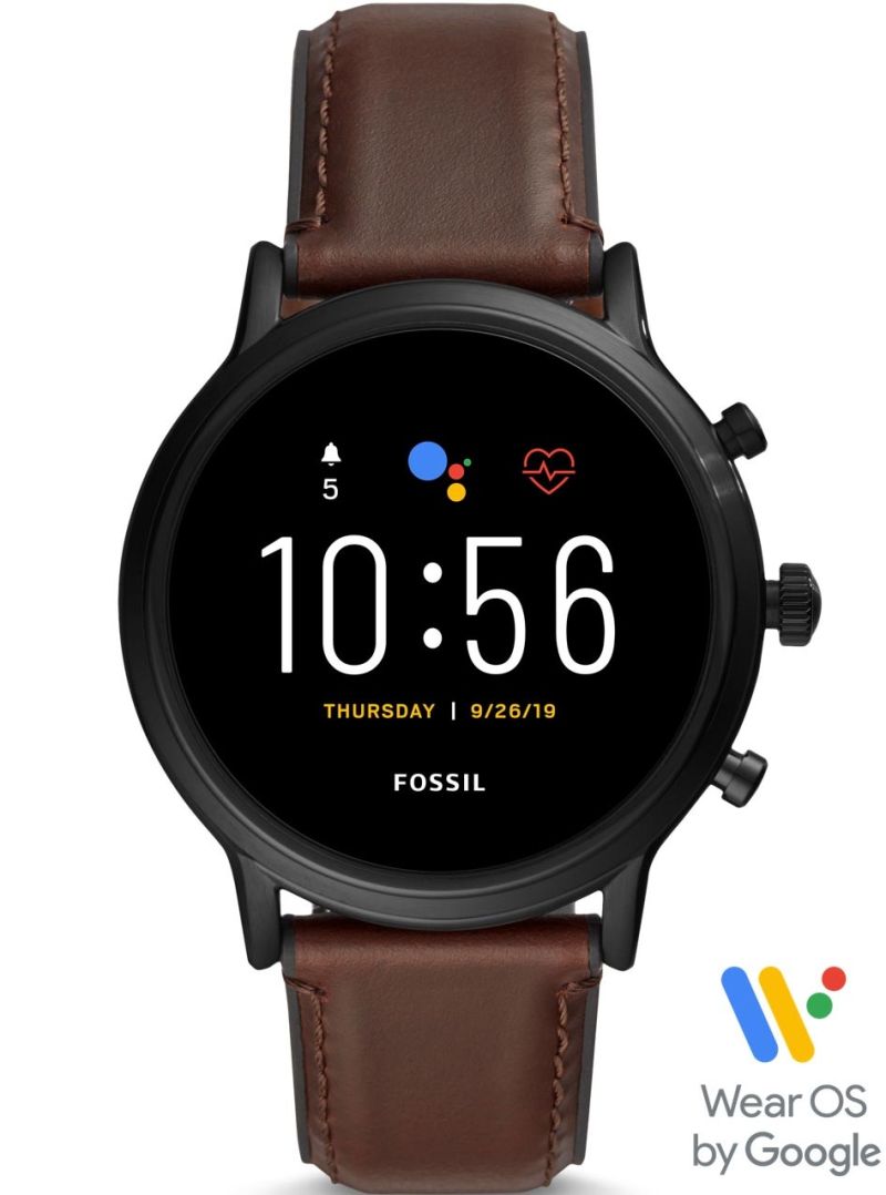 Fossil Gen 5 Smartwatch The Carlyle HR Dark Brown Leather FTW4026