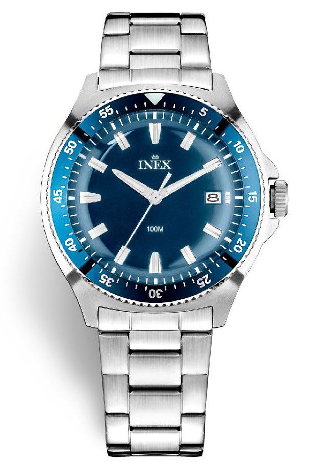 Inex Mens Silver Blue A69530-1S8I A69530-1S8I