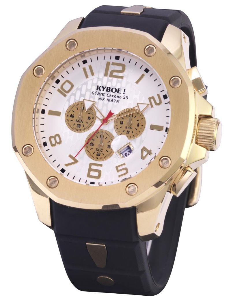 Kyboe Chrono Port Gold Black 48MM KPG48-001 - RIP