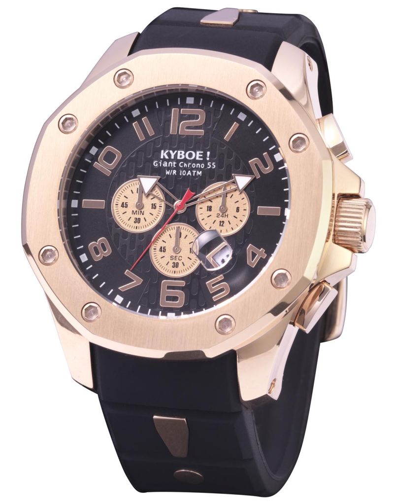 Kyboe Chrono Port Rosegold Black 55MM KPR55-001 - RIP