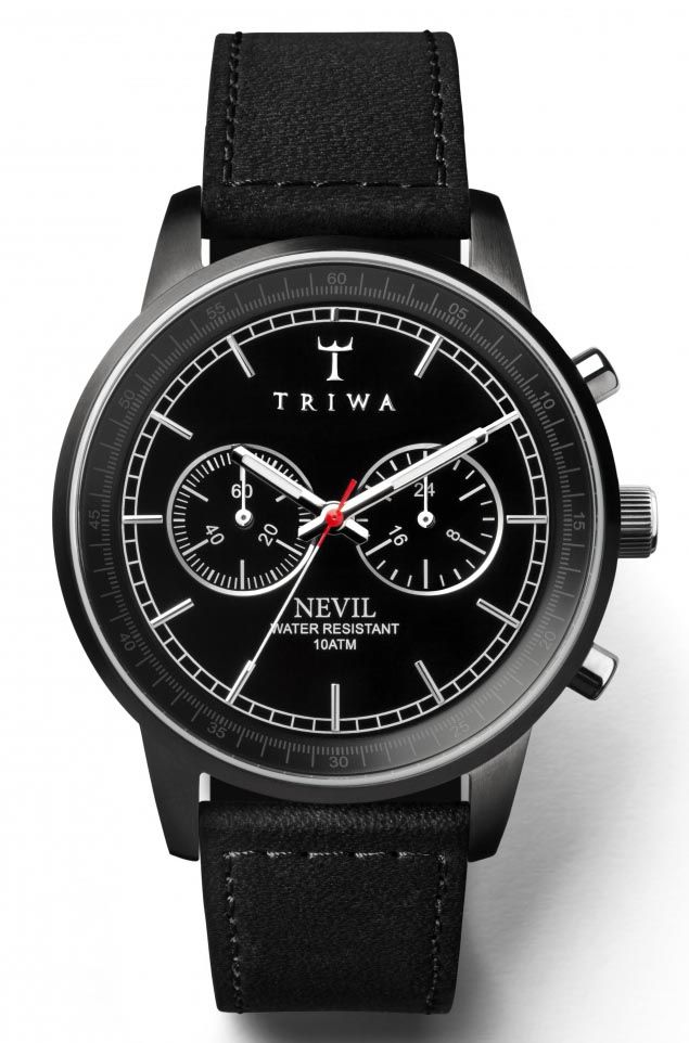 Triwa Midnight Nevil Black Sewn Classic NEST111.SC010112 - RIP